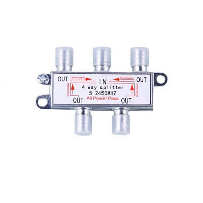 Five Star 4-Way Coaxial Splitter Ultra HDTV Antenna – 5 to 2500 MHz ...