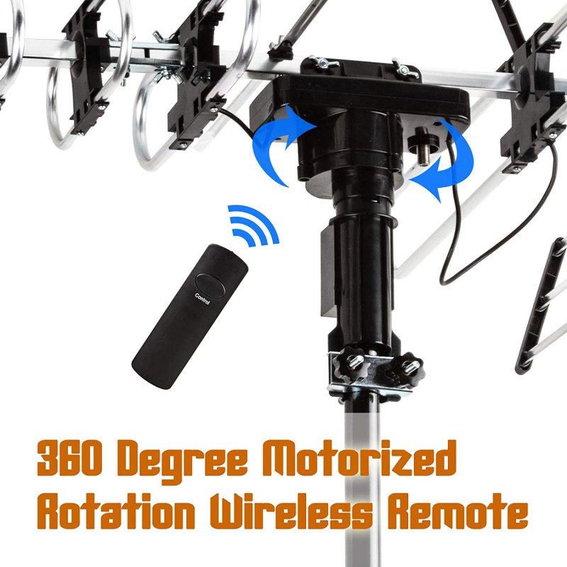 Five Star FSA-1806 200 Mile Outdoor 4K HDTV Motorized Rotation Antenna ...