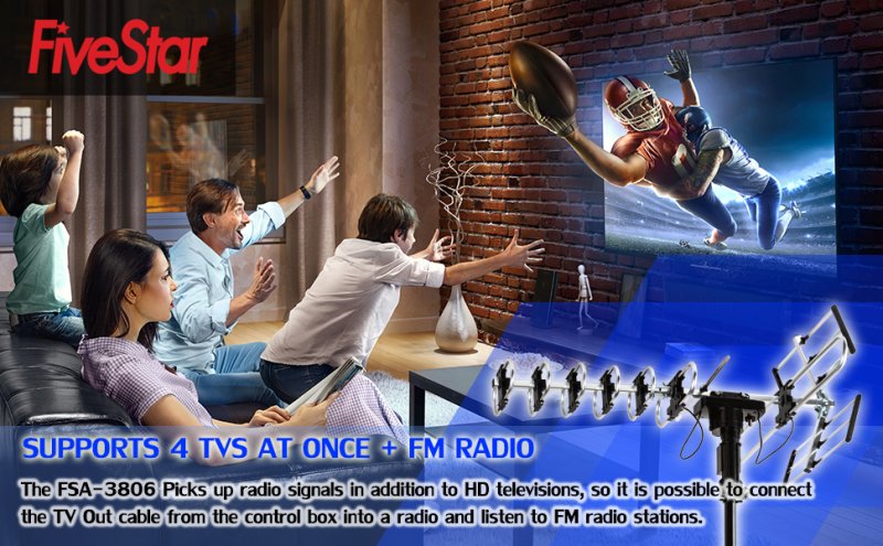 Five Star Open-box FSA-3806 200 Mile Outdoor Indoor 4K 360 Degree ...