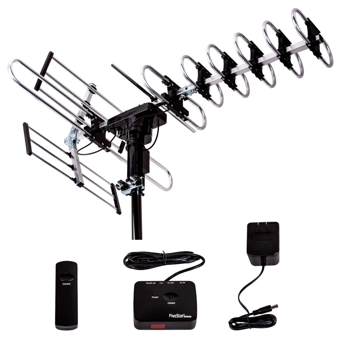 Five Star FSA-3806 200 Mile Outdoor 4K HDTV Remote Control Rotation ...