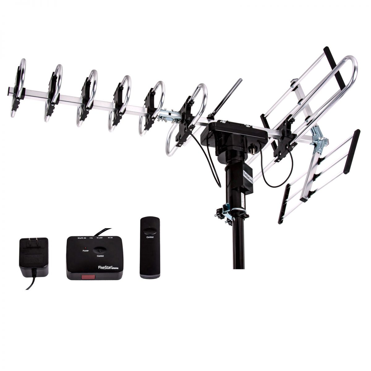 Five Star FSA-3806 200 Mile Outdoor 4K HDTV Remote Control Rotation ...